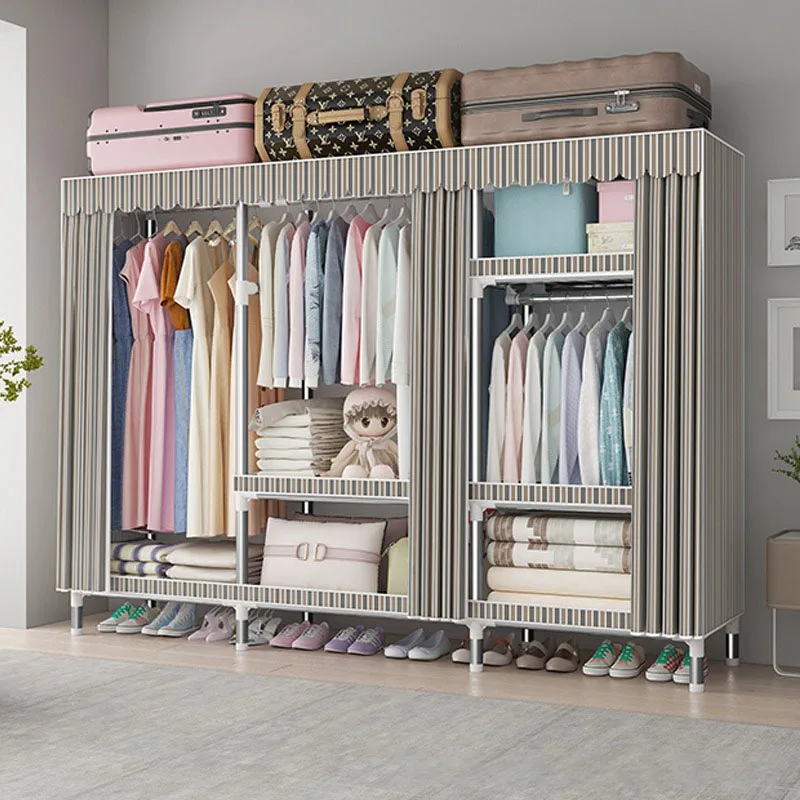 Simple-Wardrobe-Oxford-Cloth-Storage-Wardrobe-Portable-Folding-Space ...