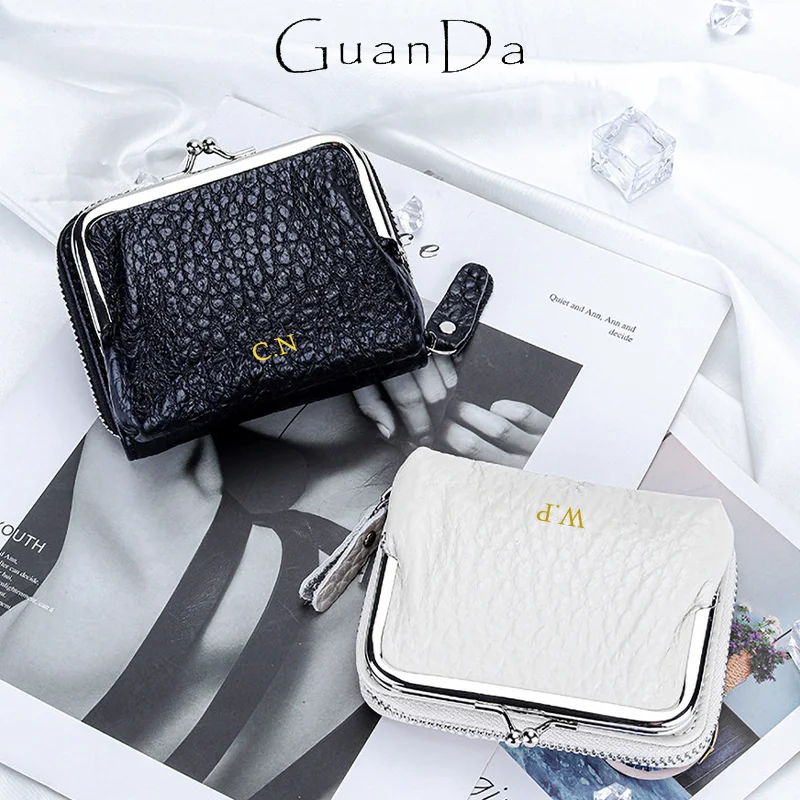 Custom-Name-Genuine-Leather-Woman-Coin-Purse-Multi-function-Cowhide ...