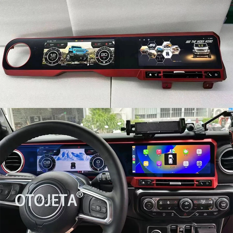 12.3inch+12.3inch Android Dual Screen For Jeep Wrangler 2018-2022 ...