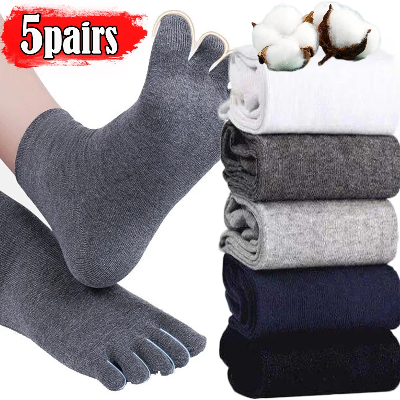 5pairs-Unisex-Five-Toe-Socks-for-Men-Women-Five-Finger-Socks-Breathable ...