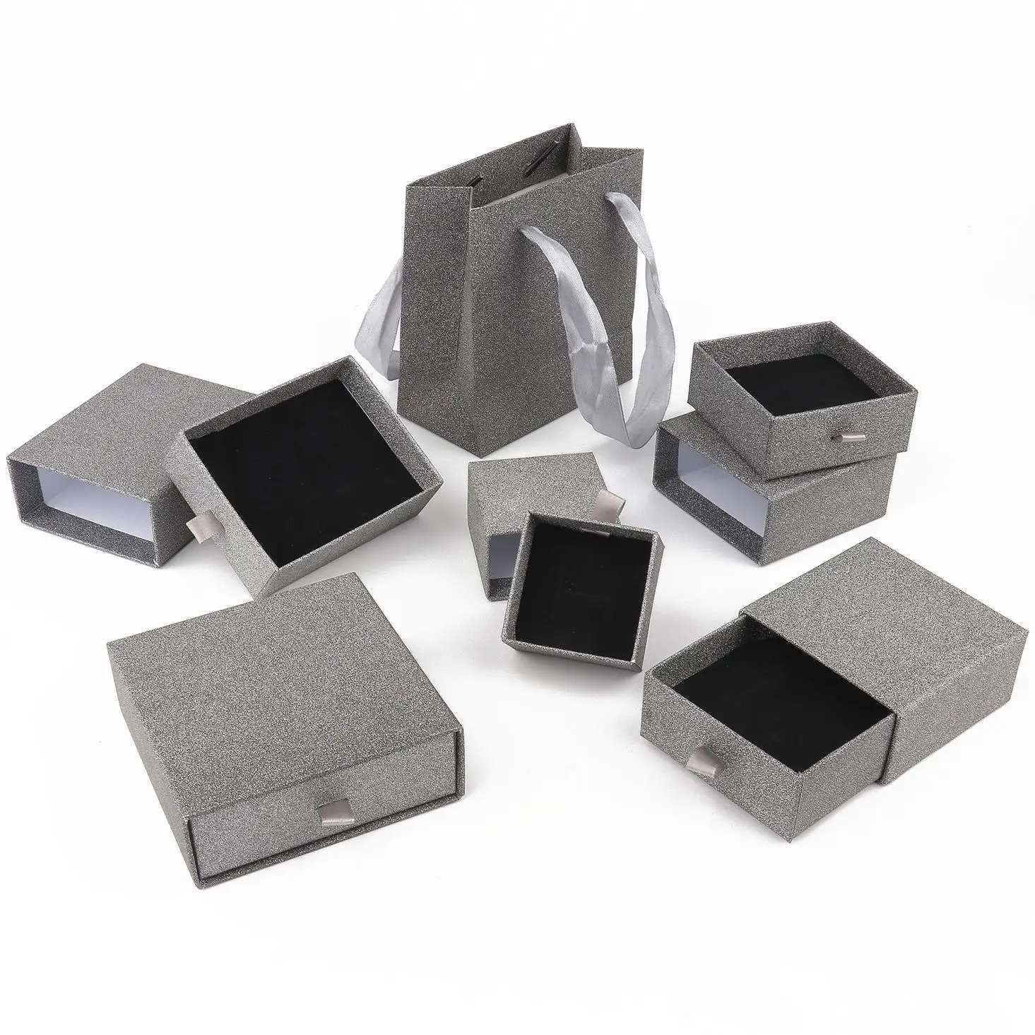 1PCS-Shiny-Silver-Color-Kraft-Paper-Gift-Packing-Box-Ring-Earring ...