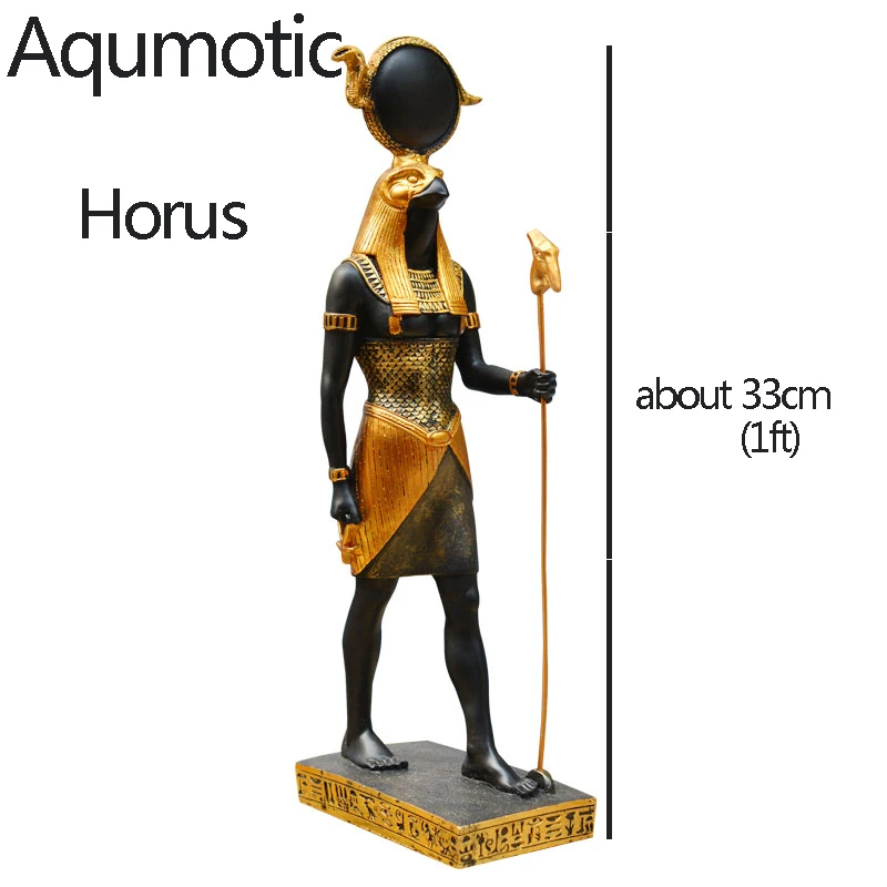 Aqumotic God of War Horus Isis Son Statue Decor Memorial Ancient ...