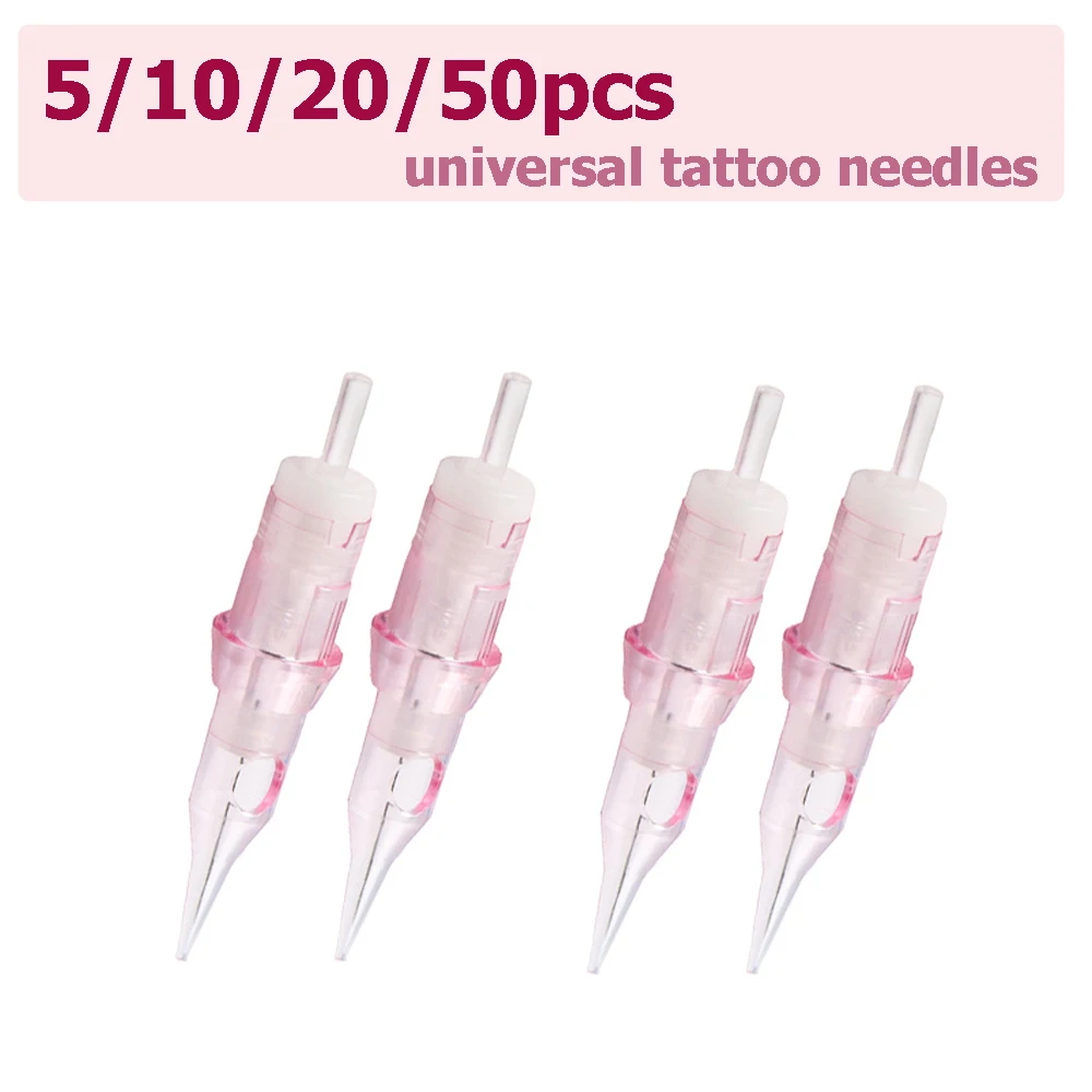 5/10/20/50PCS Tattoo Needles Pink Standard Disposable Tattoo Cartridges ...