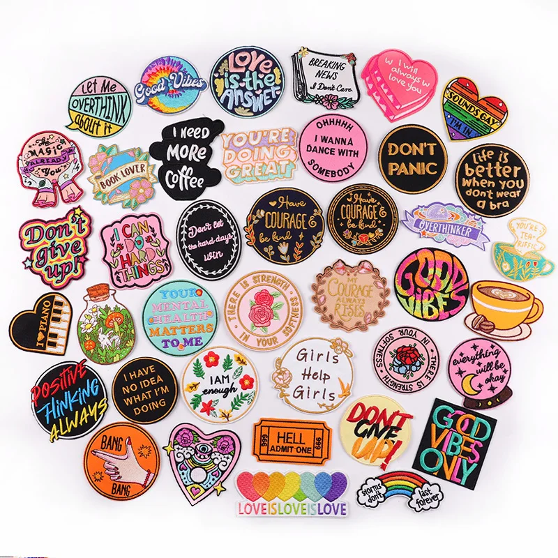 Letter-Patch-DIY-Embroidered-Patches-On-Clothes-Cartoon-Embroidery ...