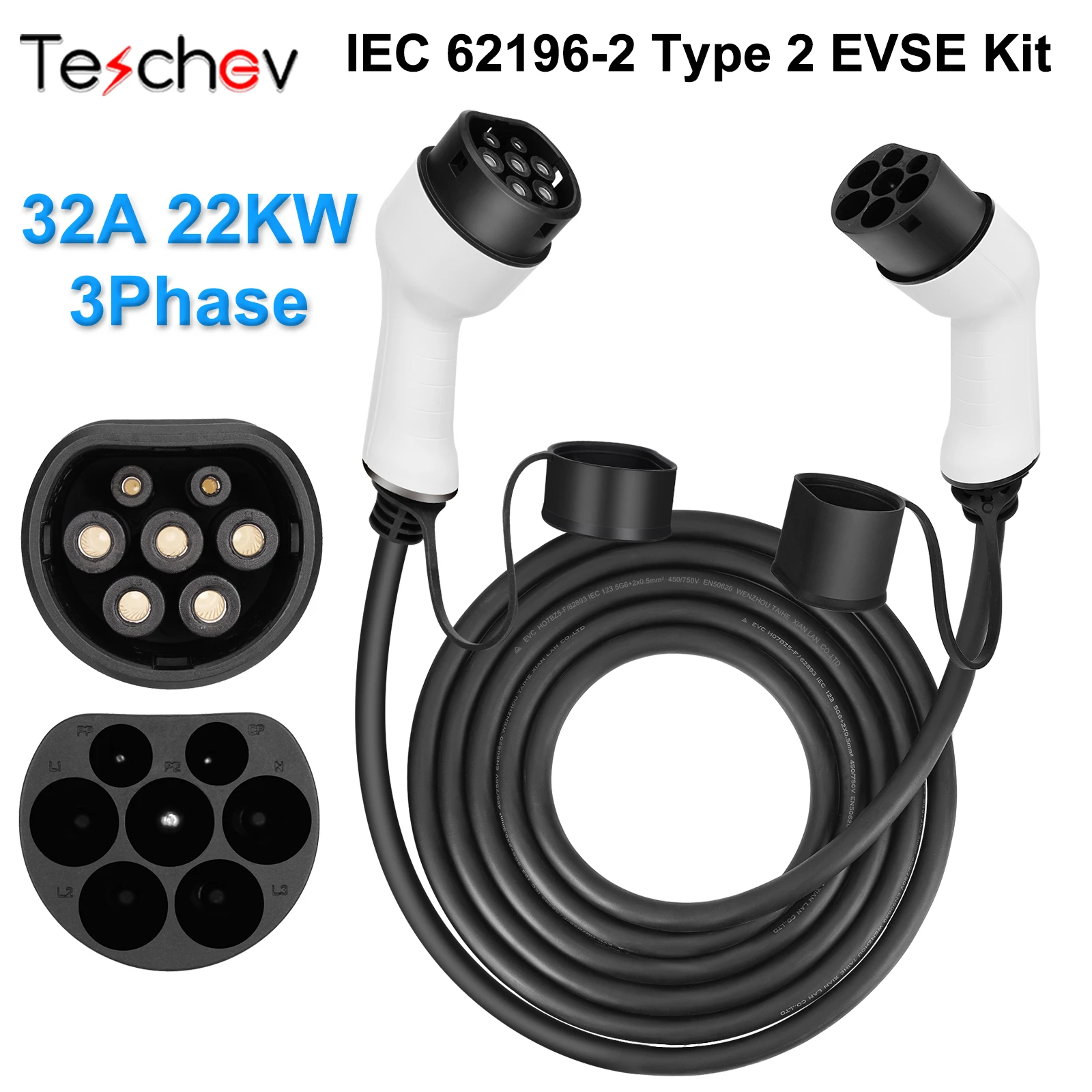 32A/16A Single phase Three Phases Electric Car Charger EV charging ...