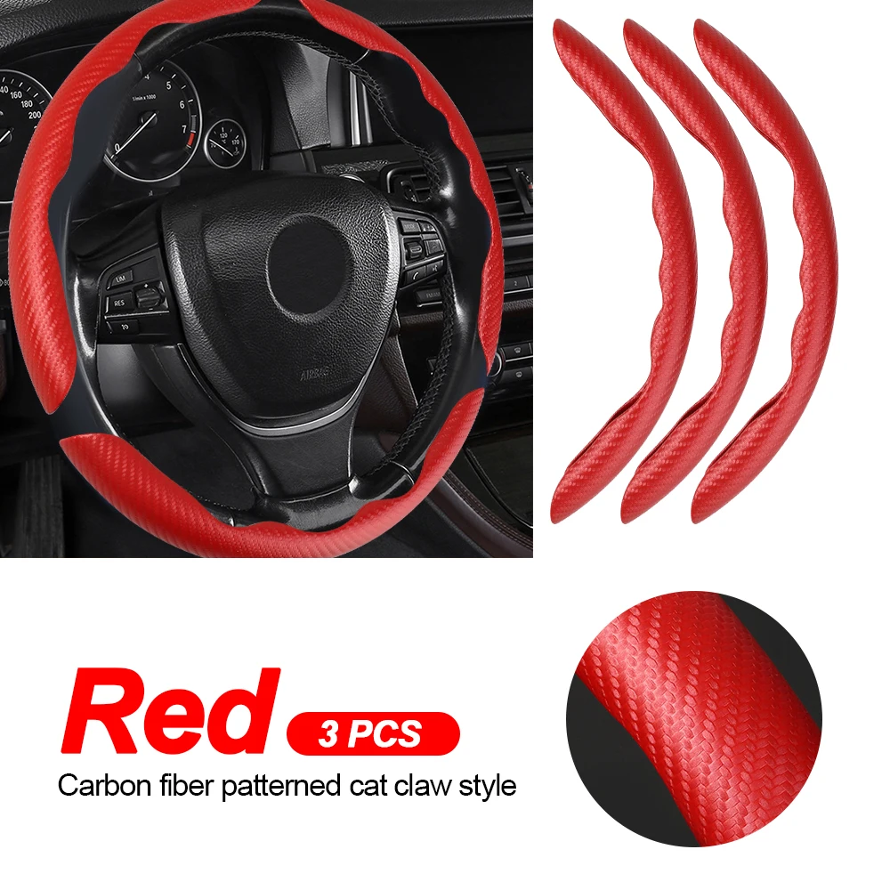 2-3Pcs-Carbon-Fiber-Car-Steering-Wheel-Cover-Non-Slip-Steering-Wheel ...
