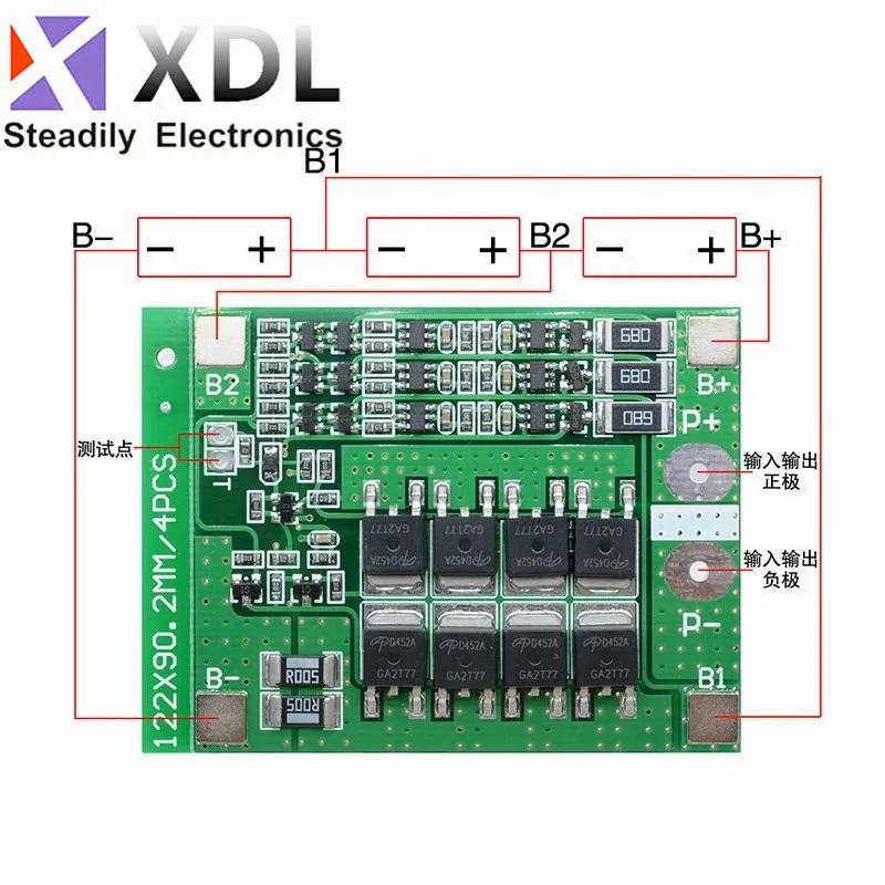 10pcs-3S-25A-Li-ion-18650-BMS-PCM-Battery-Protection-Board-BMS-PCM-With ...