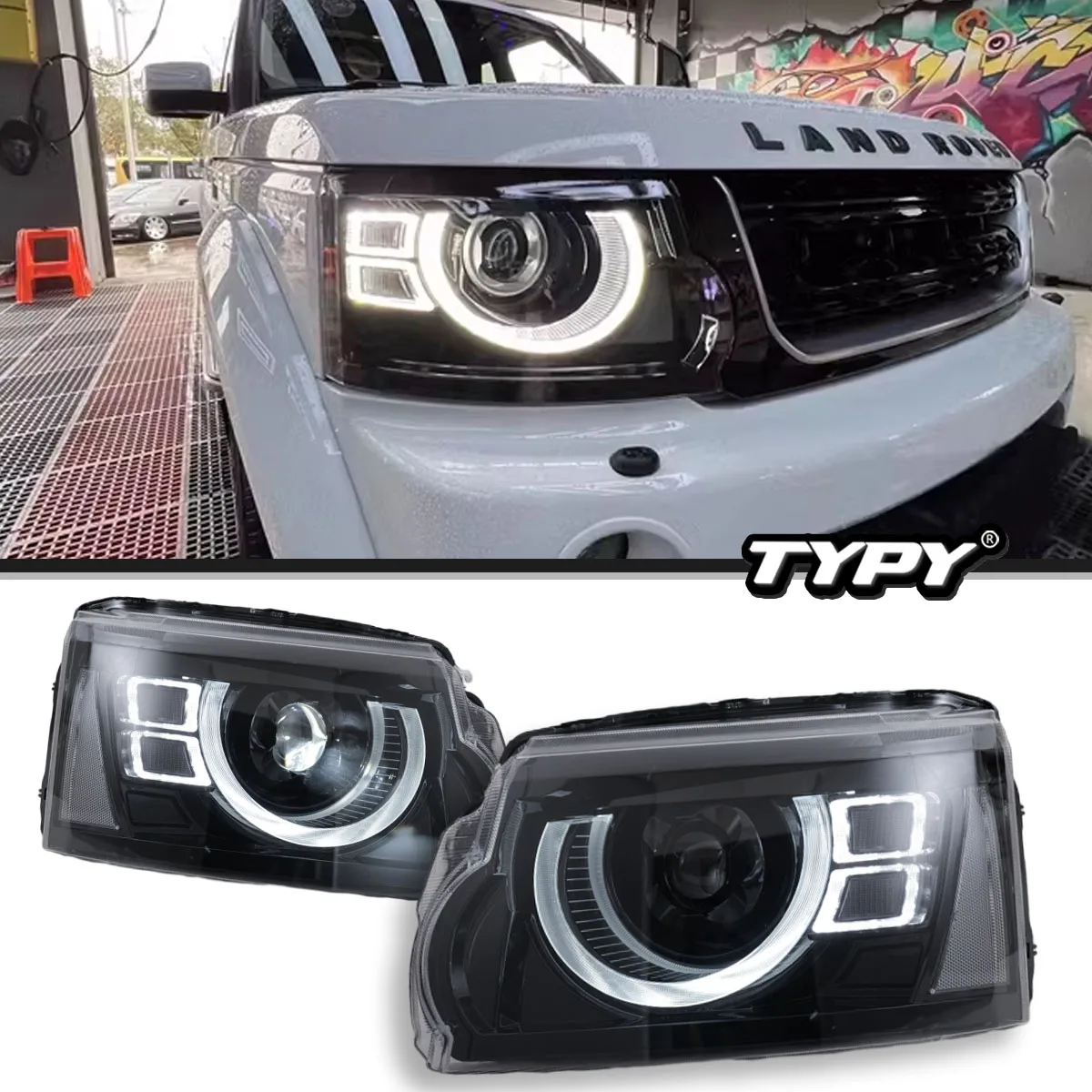 TYPY-Car-Lights-For-Land-Rover-Discovery-4-Headlight-2010-2017-LED ...