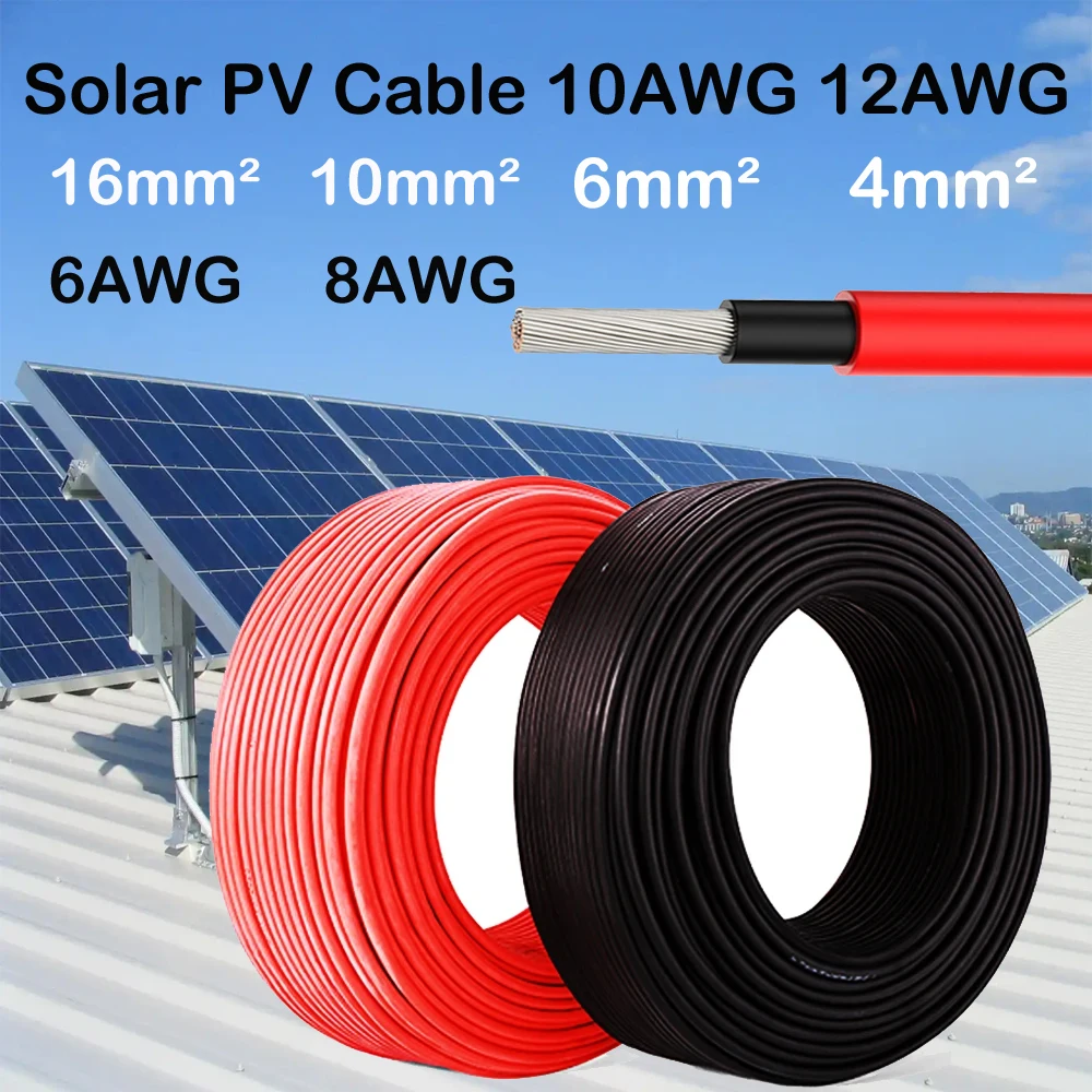4mm2 6mm2 10mm2 16mm2 12AWG 10AWG 8AWG 6AWG Cable Solar Cable ...
