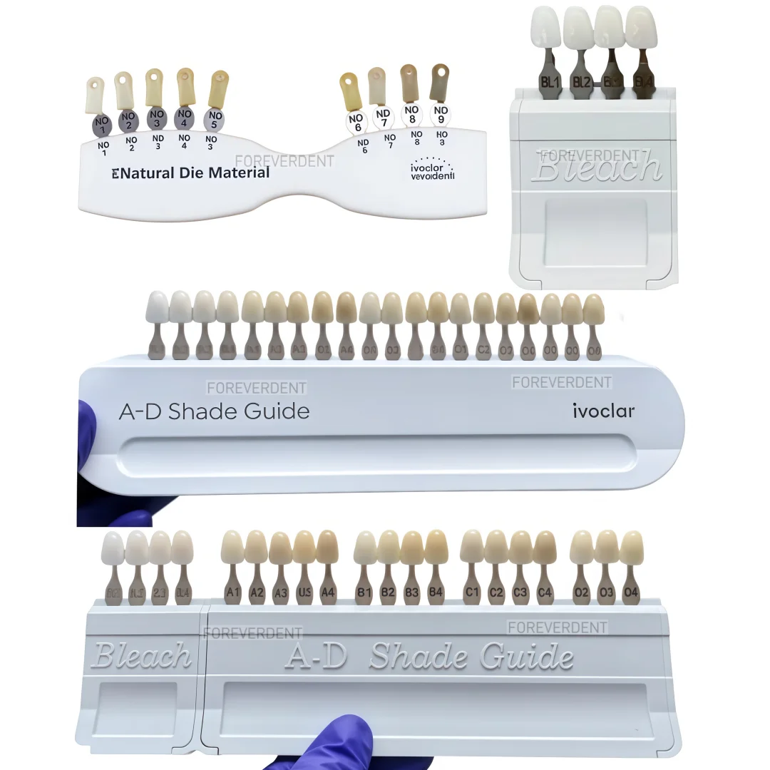 Dental A-D Bleached Shade Guide Bleach Chart 4/9/20 Colors Teeth ...