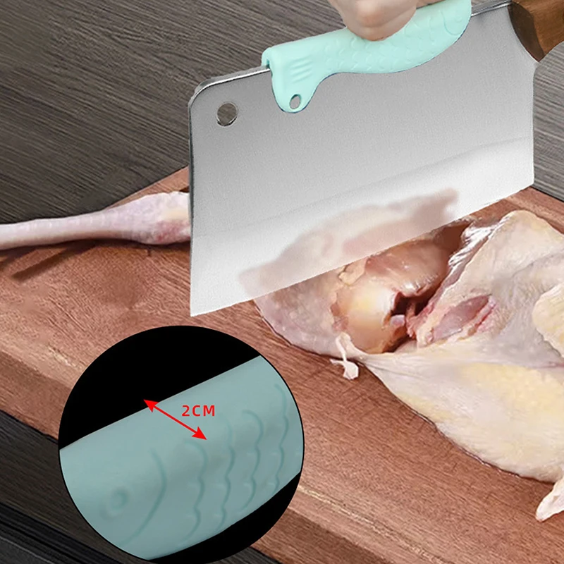 1-Piece-Stainless-Steel-Kitchen-Knife-Back-Shield-Silicone-Hand ...