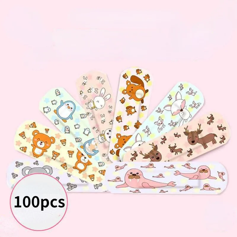 100pcs/set Band Aid Pattern Adhesive Plaster Bandage Breathable ...