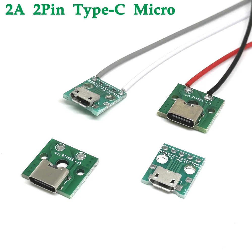 2A-Micro-USB-Jack-3-1-Type-C-5V-Female-Connector-Jack-Charging-Port-USB ...