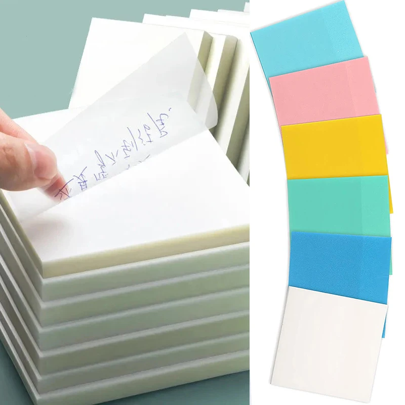 Macaron Colors Transparent Sticky Notes With Scrapes Stickers Sticky ...