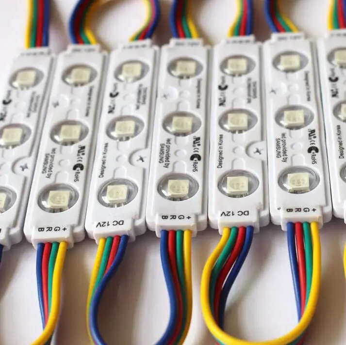 1.5W DC12V 5050 RGB LED Module waterproof IP65, LED Injection modules ...
