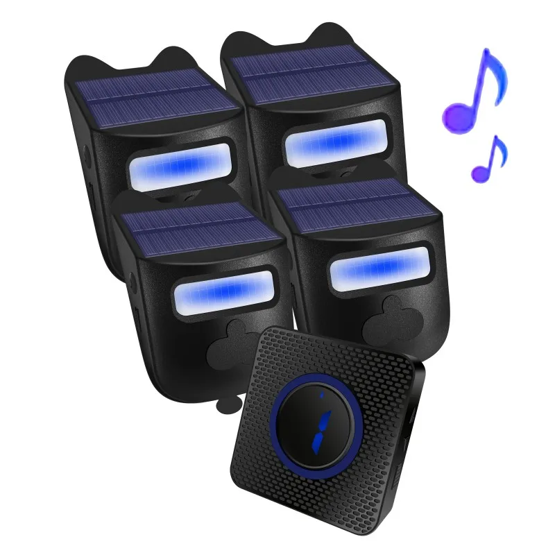 Wireless-Call-Chime-Set-Motion-Detection-Sensor-Alarm-Radio-Reception ...