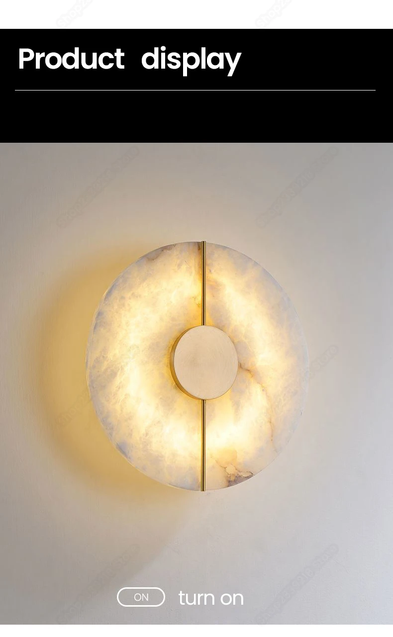 Modern Marble LED Wall Lights For Living Room Home Indoor Sconce Wall ...