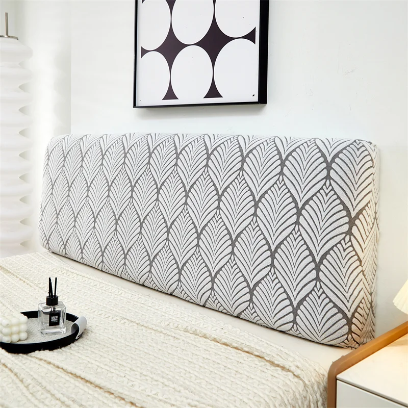 Leaves Thicken Jacquard Head Cover Removable Headboard Cover Double Bed ...