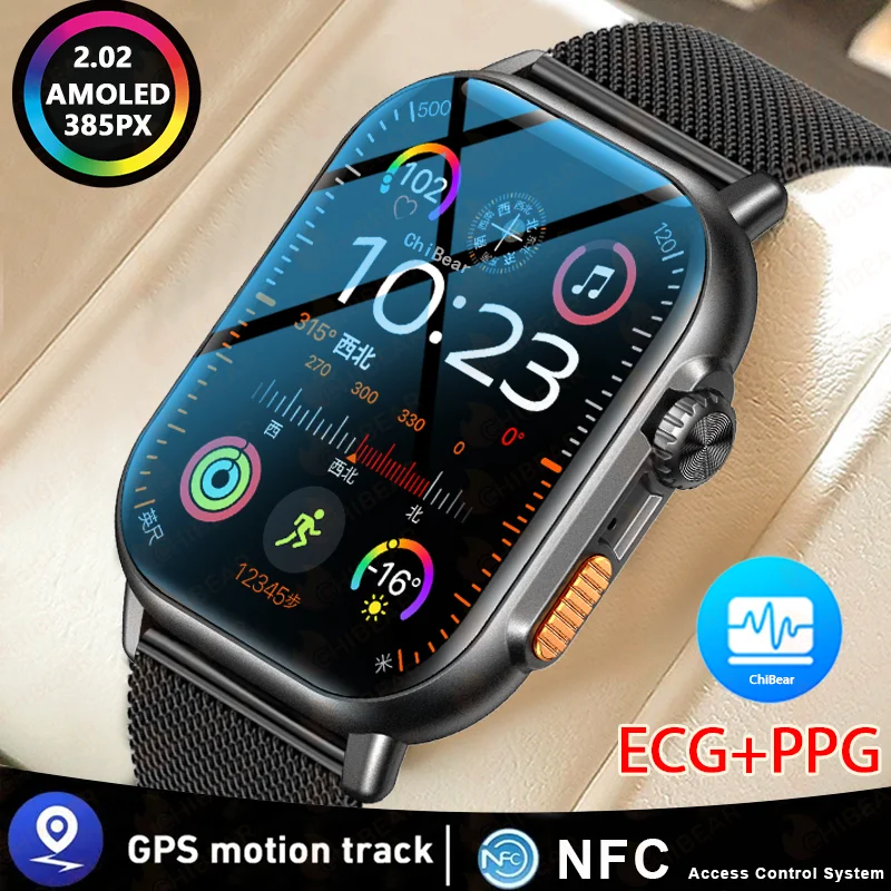Watch-9-ECG-PPG-2-02-Inch-Bluetooth-Call-Smartwatch-Men-Support-120 ...