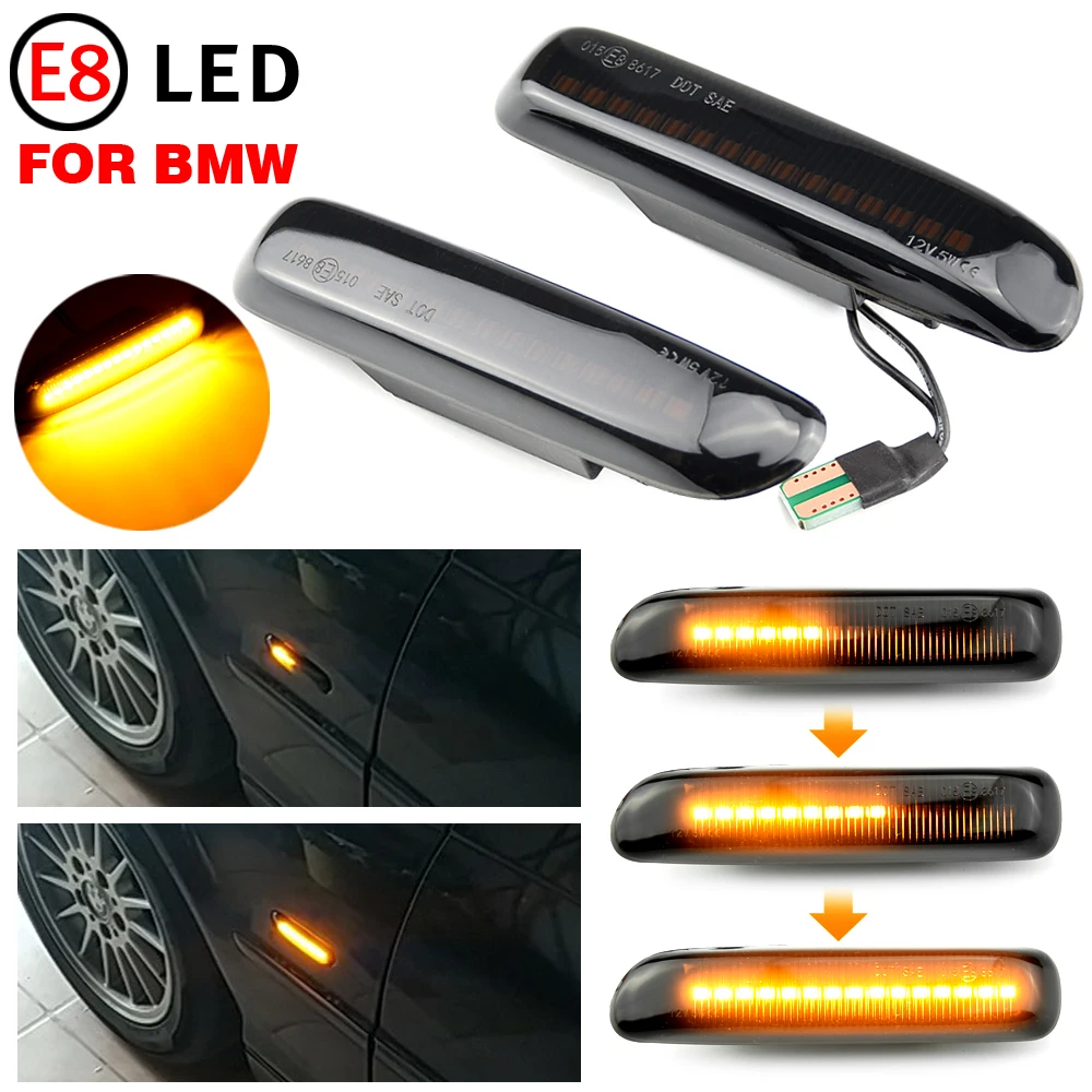 1 Pair Dynamic Led Side Marker Flowing Turn Signal Light Indicator ...
