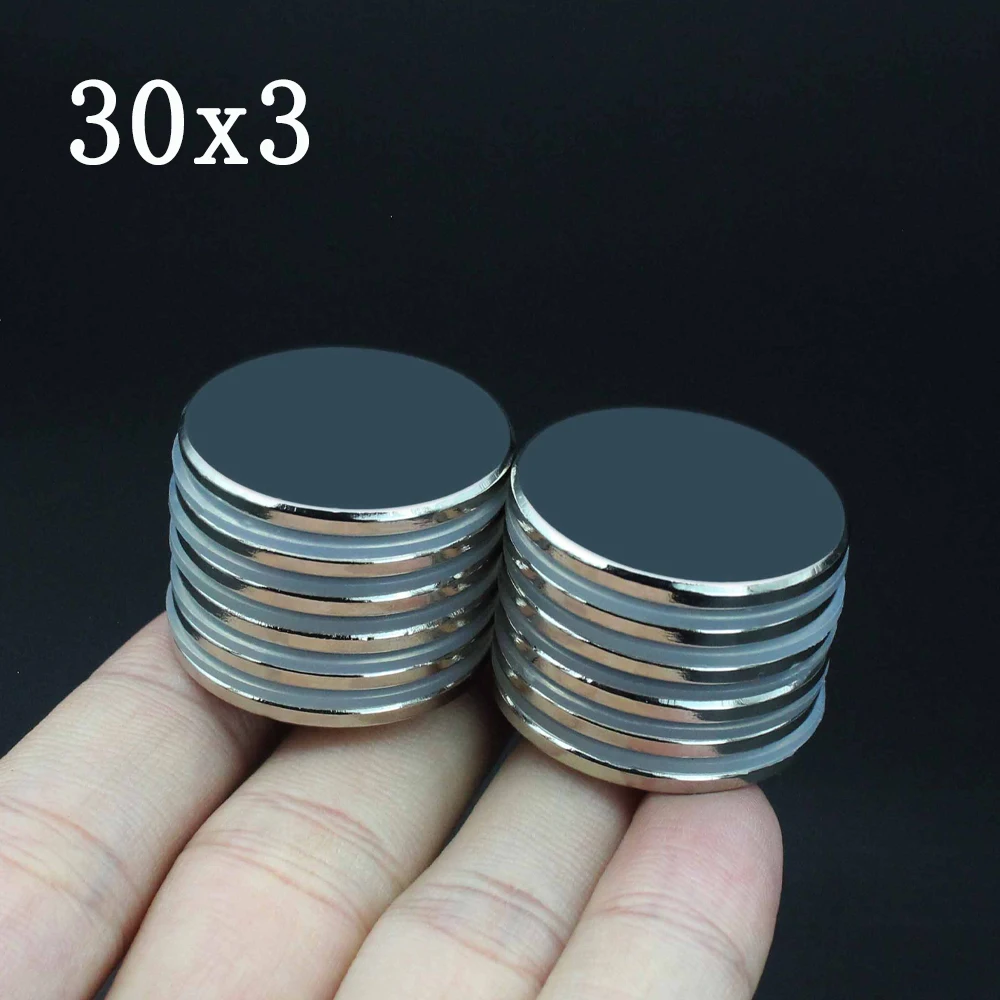 5-10-20-50-100Pcs-30x3-Neodymium-Magnet-30mm-x-3mm-N35-NdFeB-Round ...