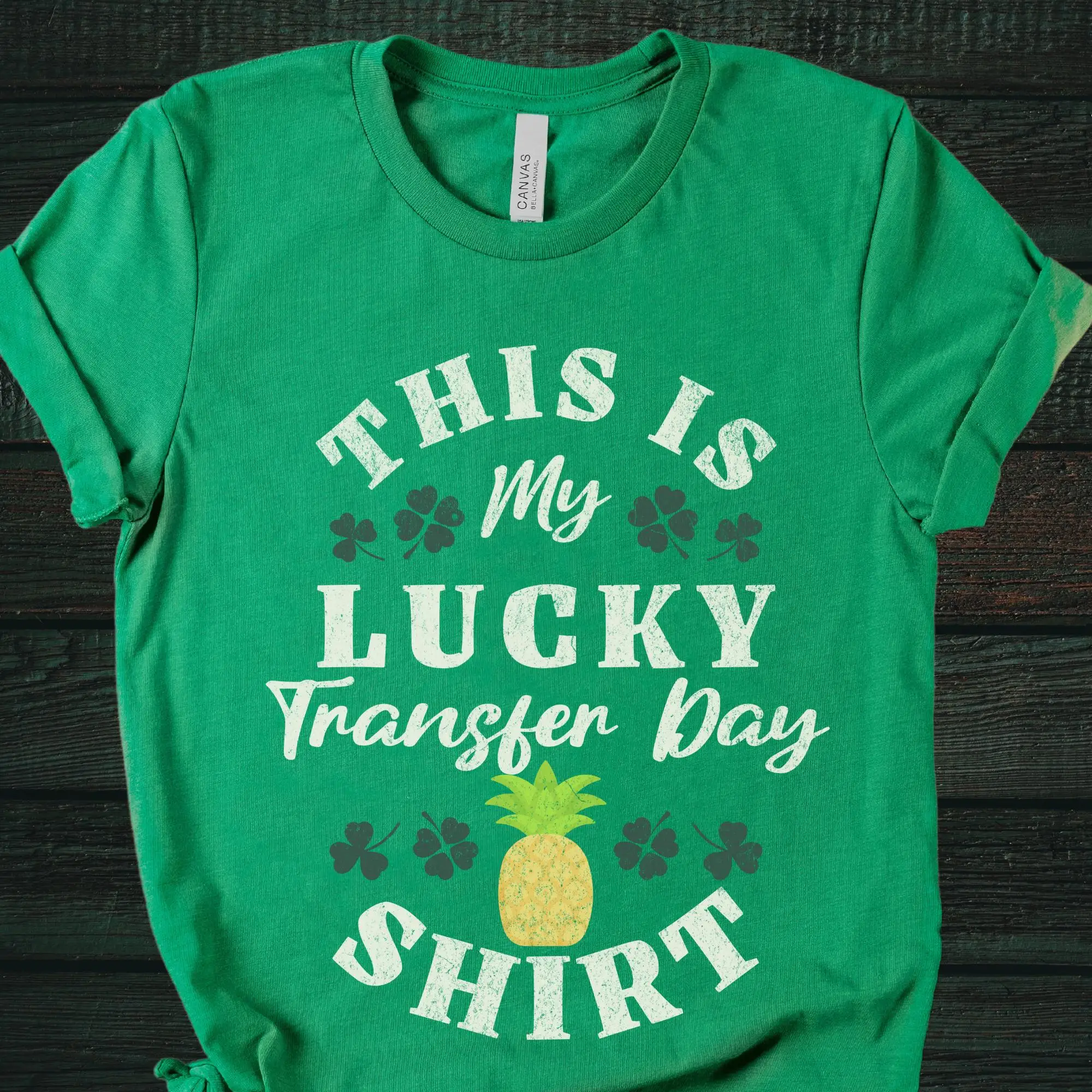 Lucky Transfer Day T Shirt St Patricks Men s Embryo Couples IVF for ...