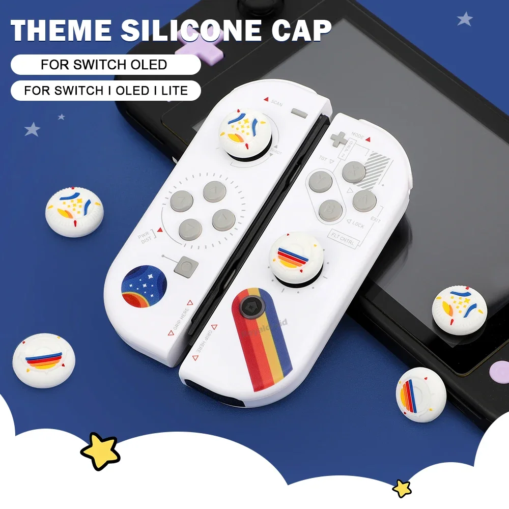 4PCS-NEW-STAR-Soft-Silicone-Thumb-Stick-Grips-Cap-For-Nintend-Switch ...
