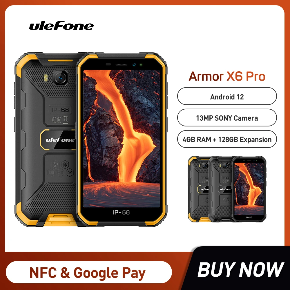 Ulefone-Armor-X6-Pro-Rugged-Phone-Cellphone-IP68-Waterproof-Android-12 ...