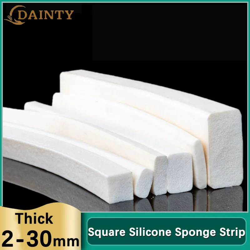 Square-Silicone-Sponge-Strip-White-Silicone-Rubber-Foamed-Sealing ...