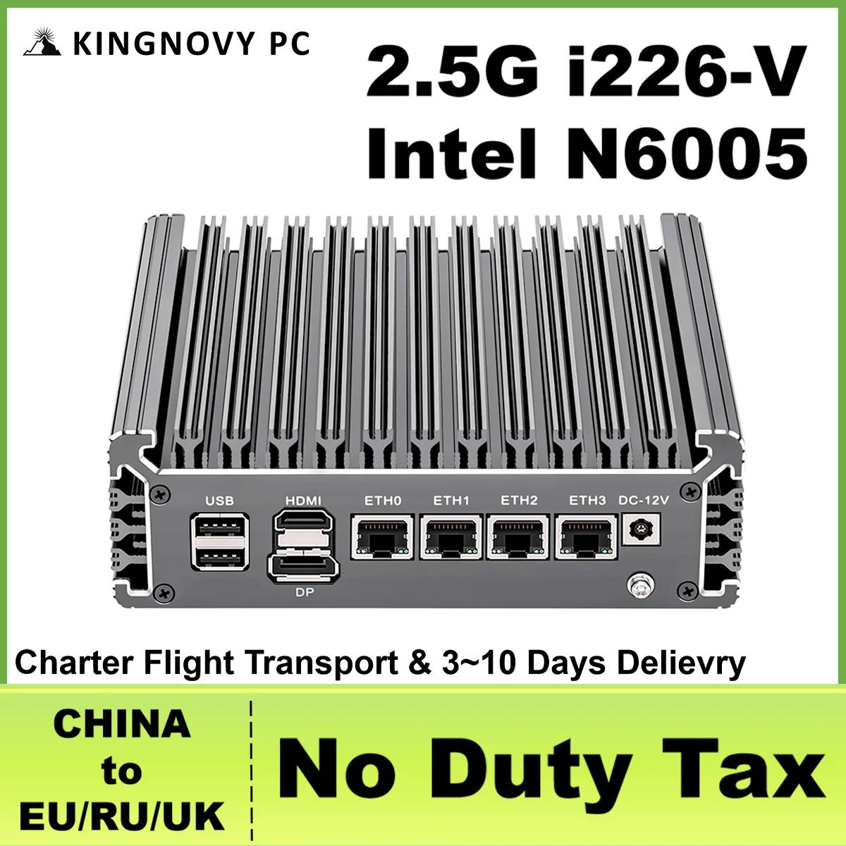 NEW 2.5G Soft Router Intel i226V Nics Pentium N6005 4*Ports LAN ...