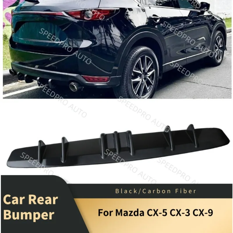 Car Rear Bumper Diffuser 33" For M-azda CX-5 CX-3 CX-9 7 Fins Lower ...