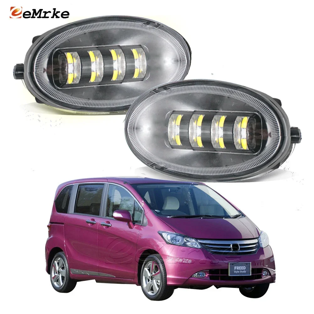 LED Fog Lights Assembly with Cut-Line Lens White and Yellow Color Car ...