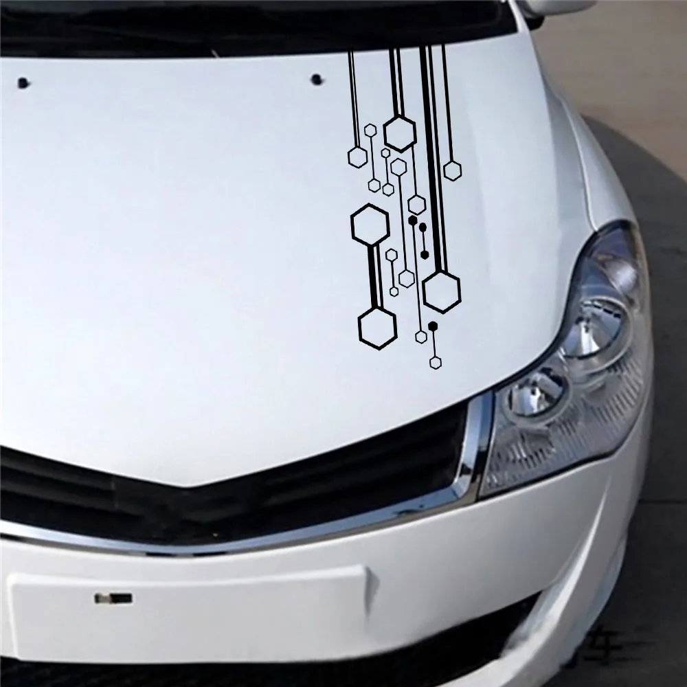 Cool-Hexagon-Stripes-Self-Adhesive-Decal-For-Car-Body-Side-Stickers ...