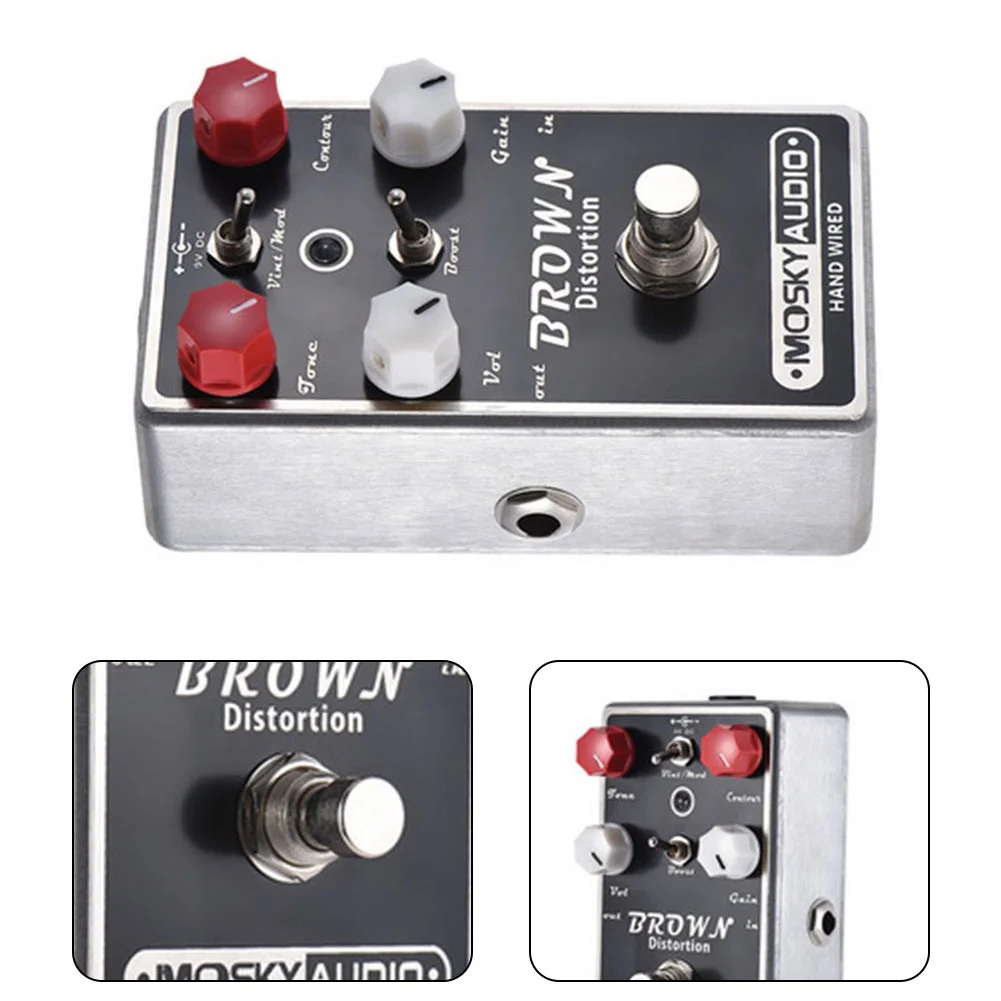 Brown-Distortion-Electric-Guitar-Effect-Pedal-Overdrive-Buffer-Delay ...