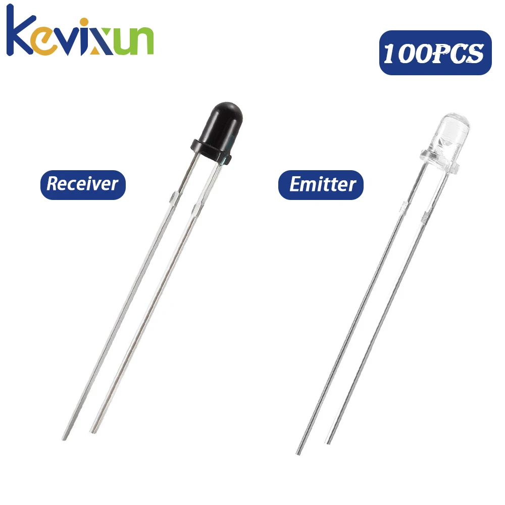 100Pcs-3mm-IR-LED-Diode-Transimitter-Receiver-940nm-Infrared-Photodiode ...