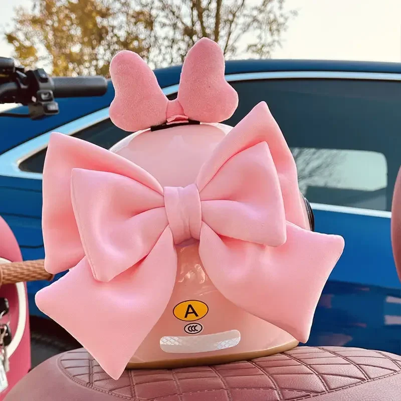 Universal-Women-s-Bow-Polyester-Ribbon-Bow-Helmet-Decoration-Motorcycle ...