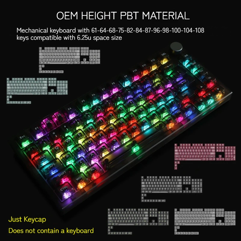 Transparent-Fog-Keycaps-Oem-Height-Complete-Set-Of-Ball-Caps-Pc-Full ...