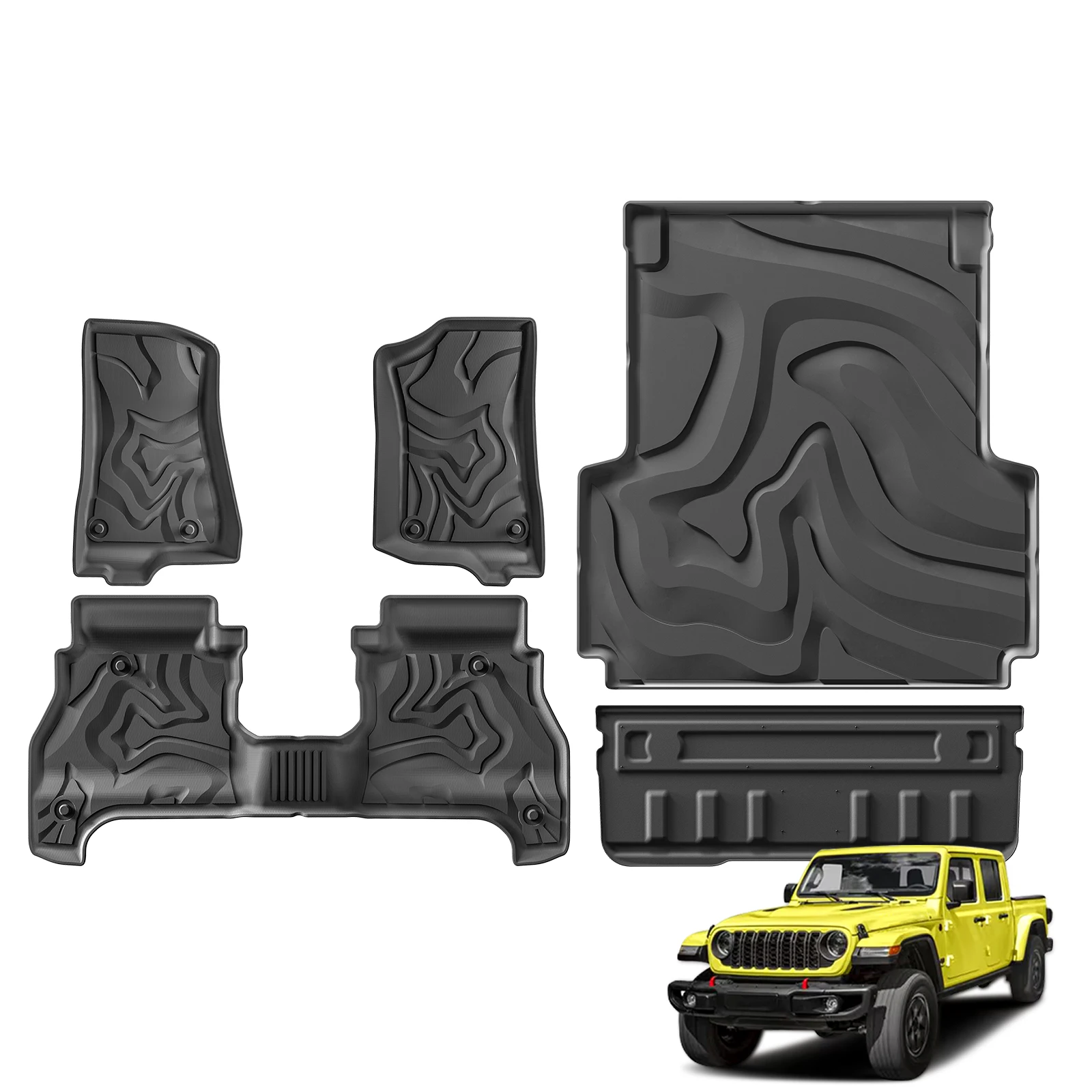 Alfombrilla-para-cama-de-cami-n-forro-de-suelo-3D-TPE-5-pies-para-Jeep ...