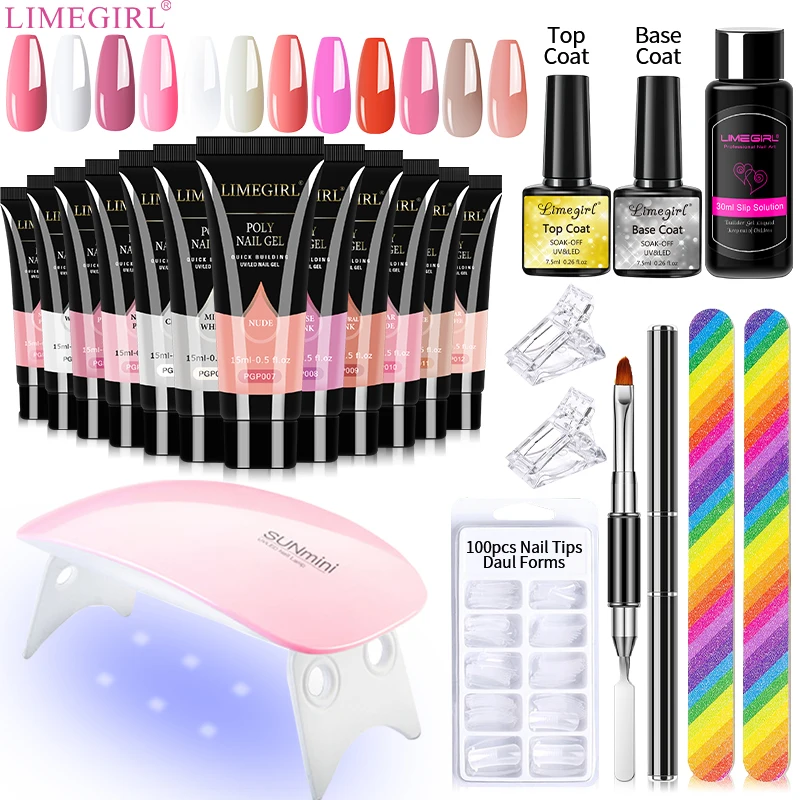 Limegirl-Poly-Nail-Gel-Set-Manicure-Set-Gel-Cuticle-Pusher-Finger ...