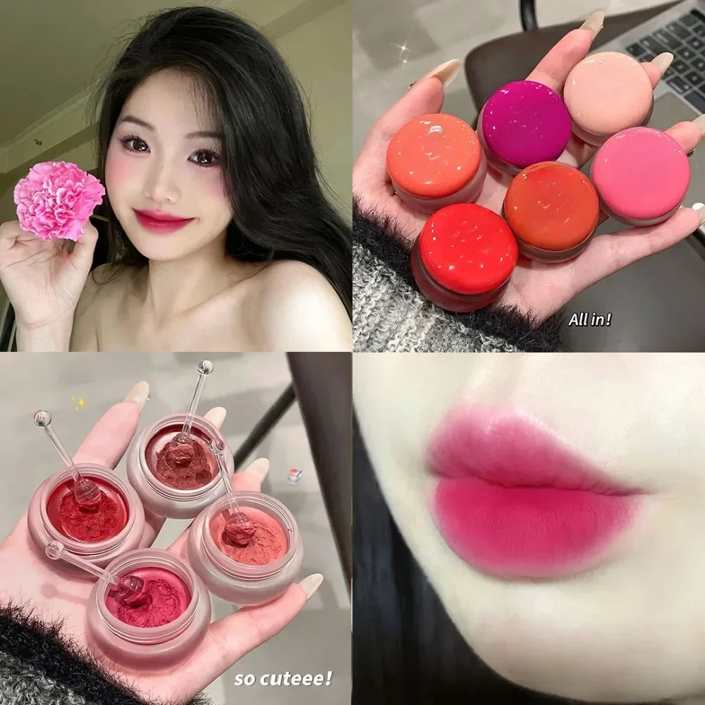 Canned Lip Mud Mist Lipstick Moisturizing Velvet Matte Mousse Solid Lip ...