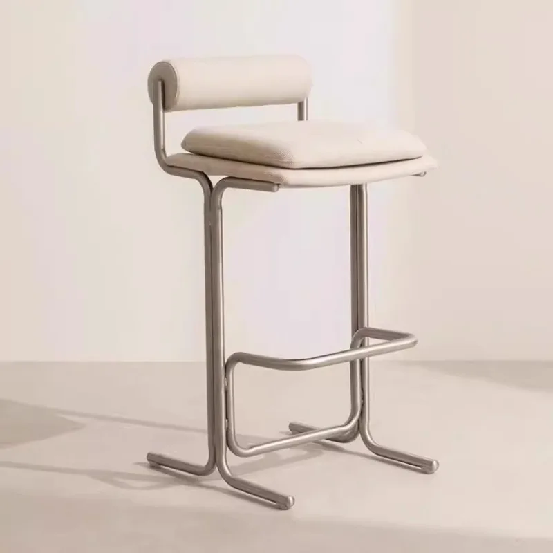 Bauhaus Inspired Counter Seat Industrial Reception Minimalist Stainless ...