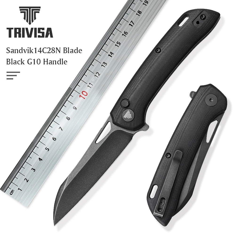 TRIVISA-Flipper-Folding-Knife-with-Pocket-Clip-for-Men-3-54-14C28N ...