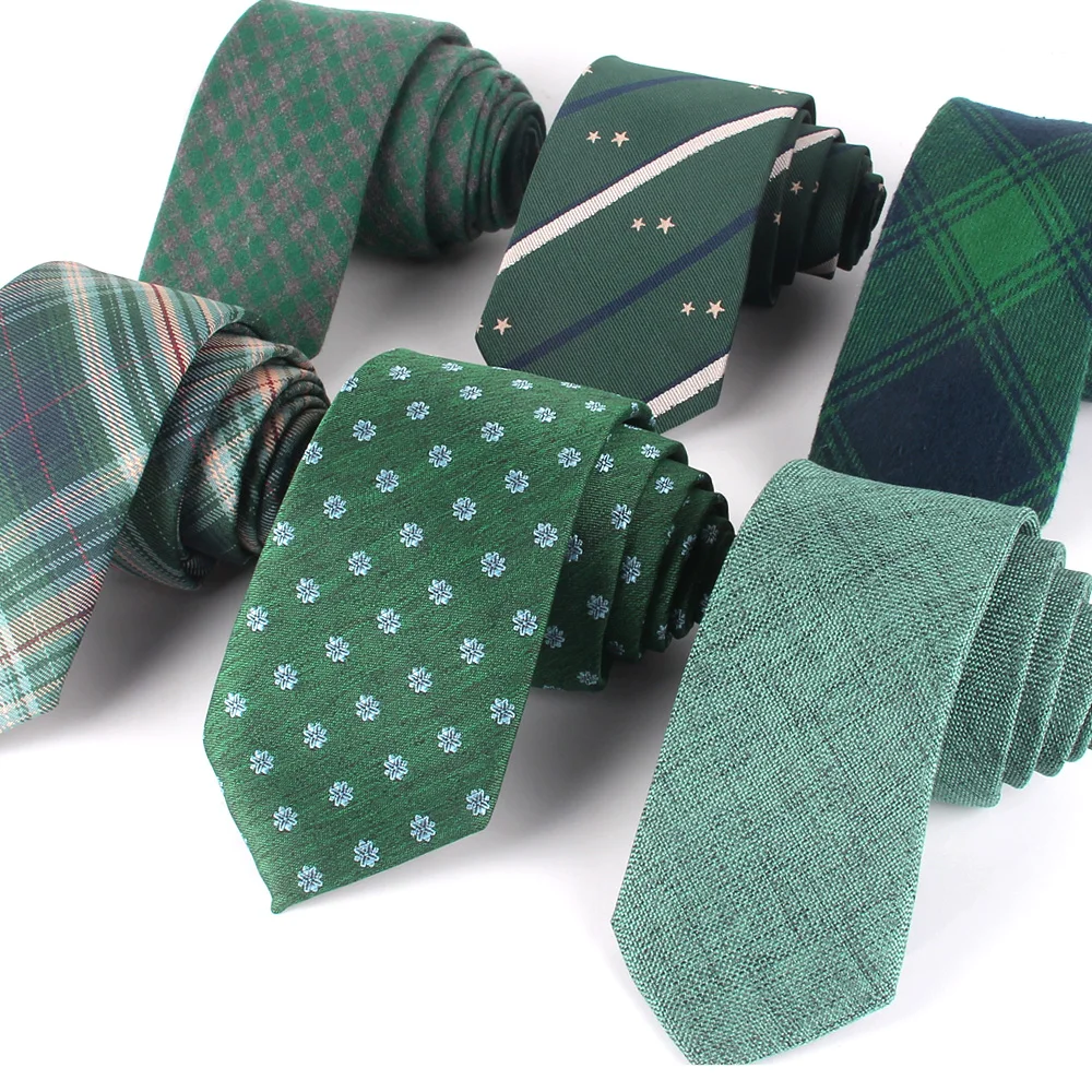 Green Color Neck Ties For Men Women Wedding Tie For Groom Slim Ties Boy ...
