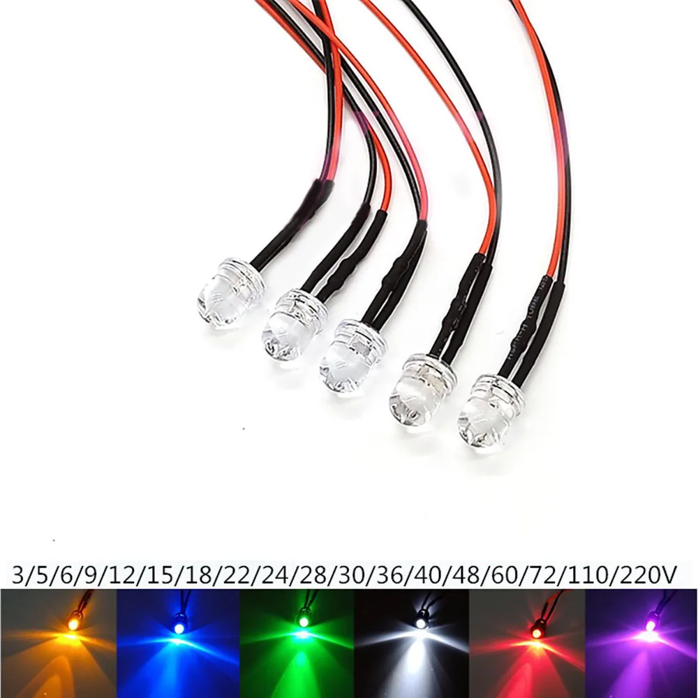 Diodos-emisores-LED-ultrabrillantes-precableados-luces-de-bombilla-LED ...