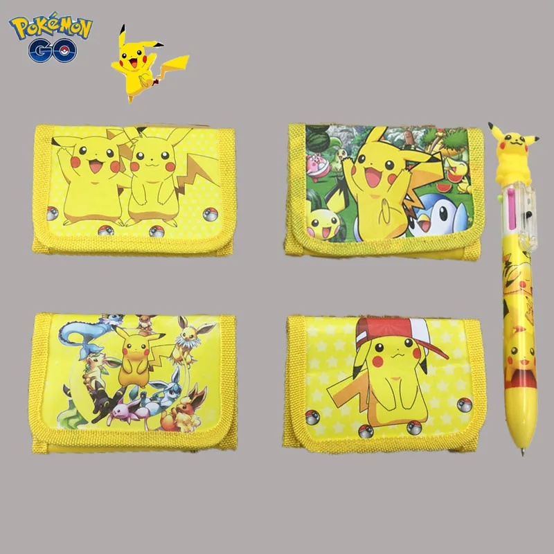 Anime-Pokemon-Children-s-Wallet-Boy-Girl-Pikachu-Doll-Three-fold-Short ...