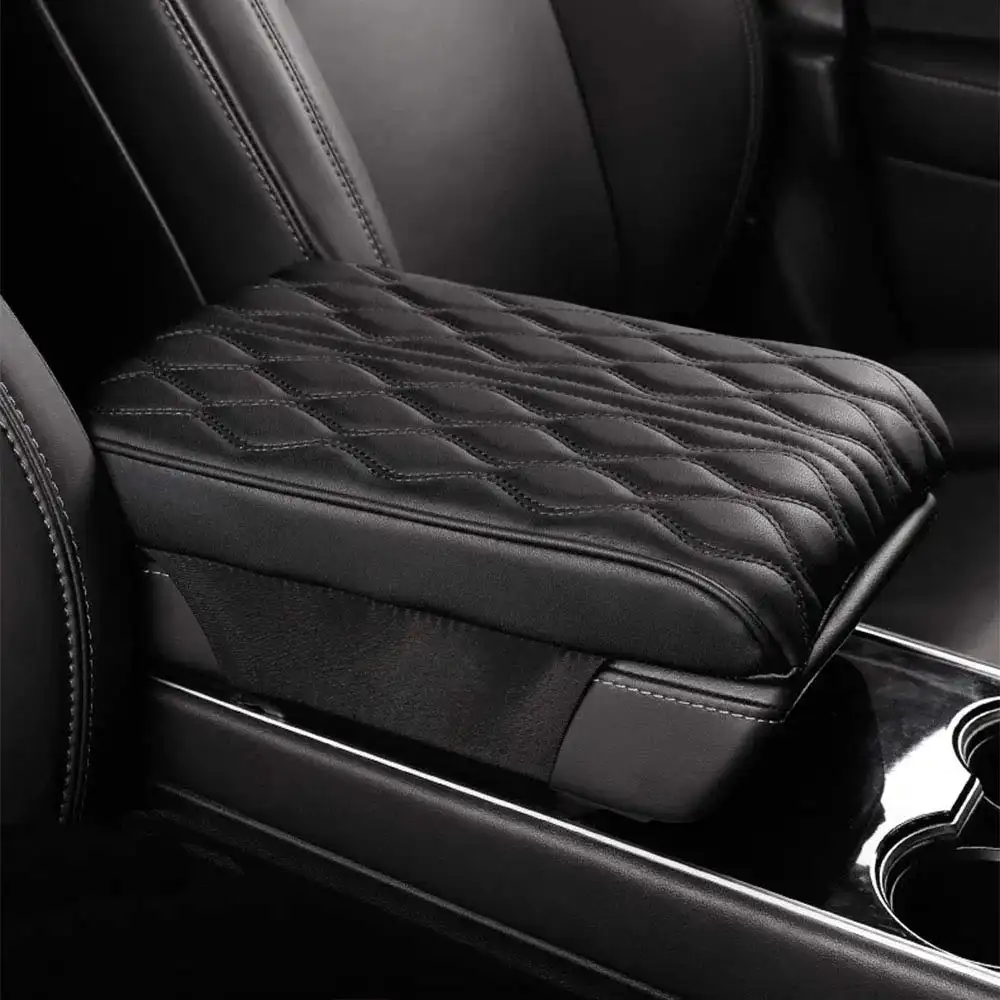PU-Leather-Car-Armrest-Pad-Cover-Universal-Center-Console-Wave ...