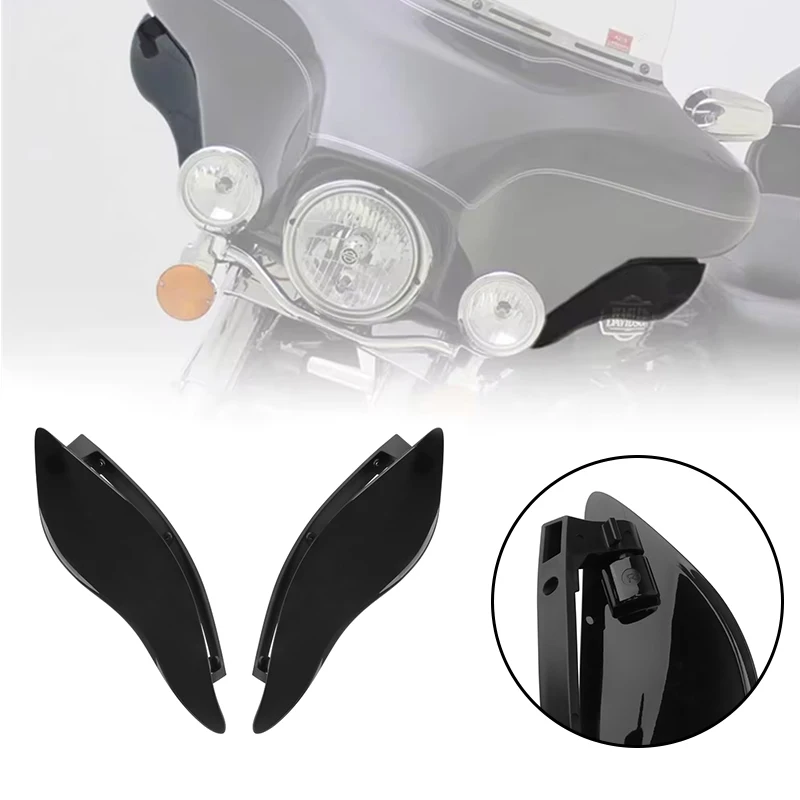 1 Pair Batwing Fairing Air Deflector Side Wing Windshield For Harley ...