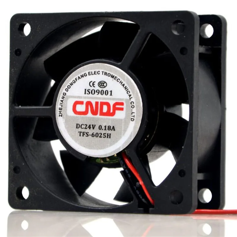 Genuine TFS-6025H DC24V 6CM 0.18A two-wire silent cooling fan - Uranful.com