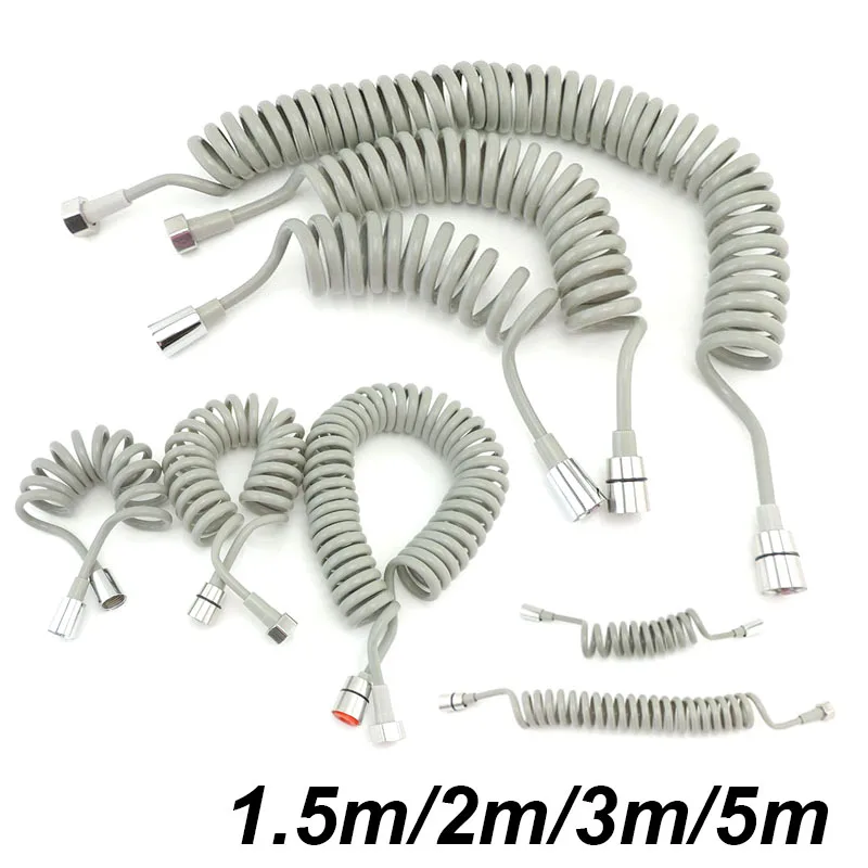 Flexible Spring Shower head Hose tube plastic Water Toilet Bidet ...