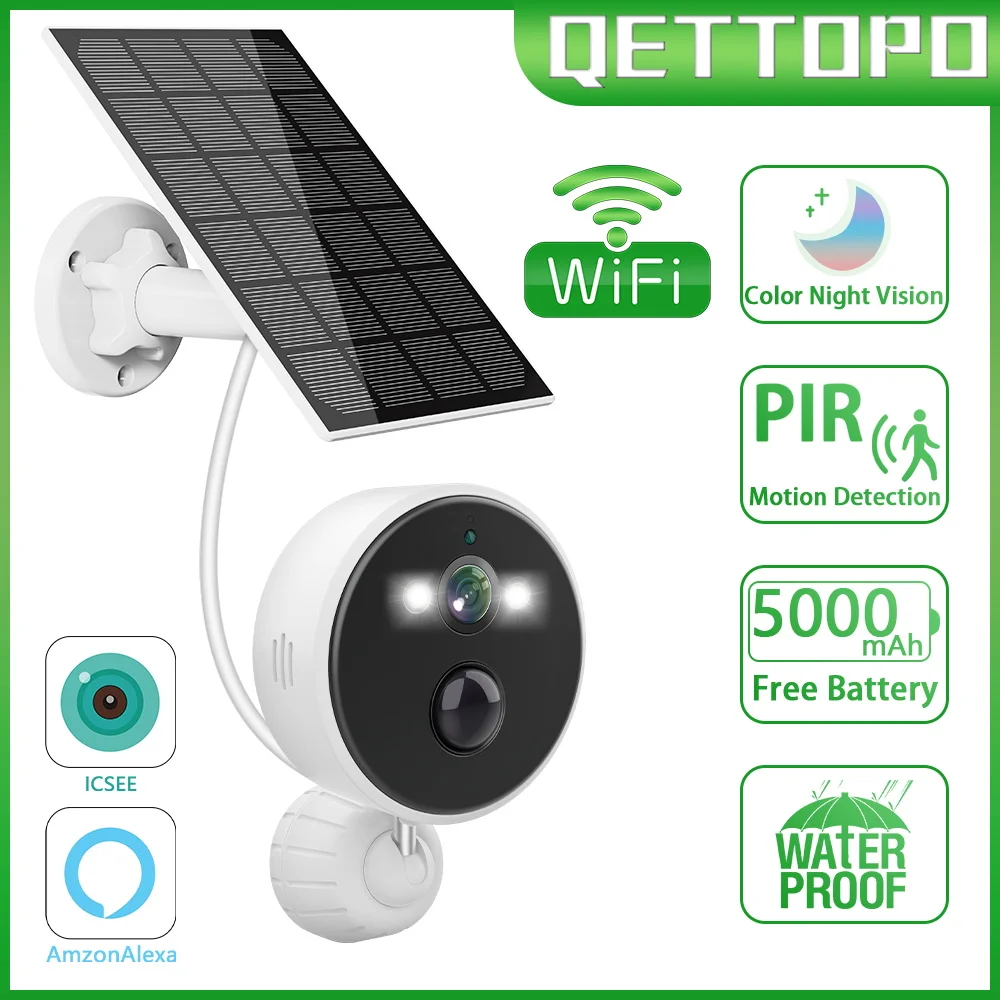 Qettopo-5MP-Outdoor-WiFi-Camera-Waterproof-PIR-Motion-Wireless-Camera ...